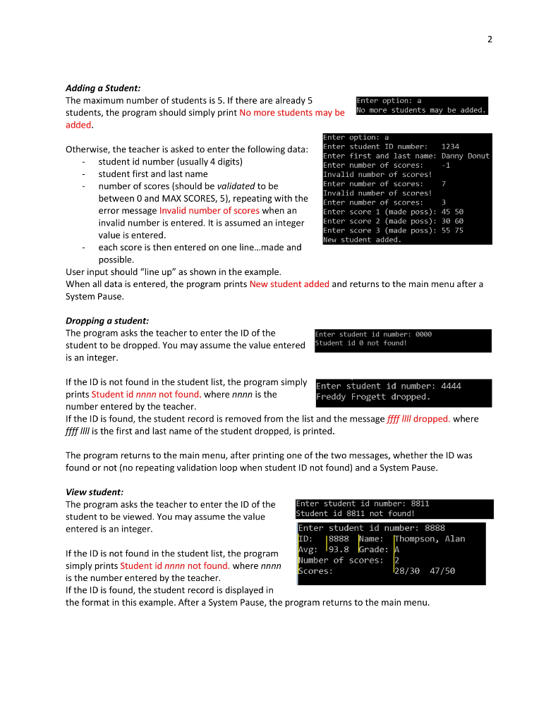Solved: CS 215 - Spring 2020 Project 2 Due: March 23 (+10%... | Chegg.com