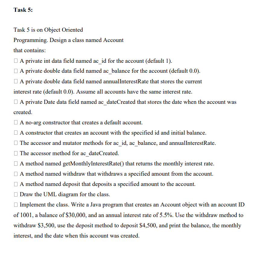 Solved I Just Want A Uml Digram For This Question In Java