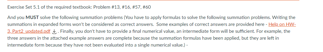 Solved Exercise Set 5.1 of the required textbook: Problem | Chegg.com