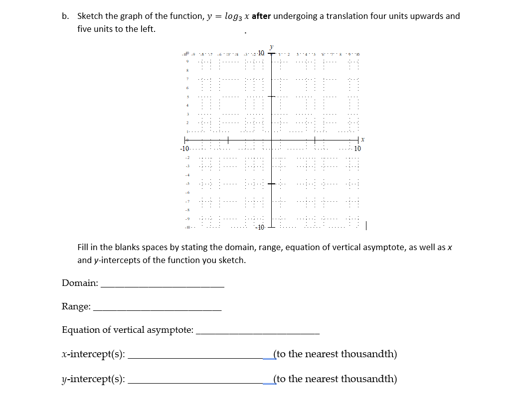 Solved b. Sketch the graph of the function, y = log2 x after | Chegg.com