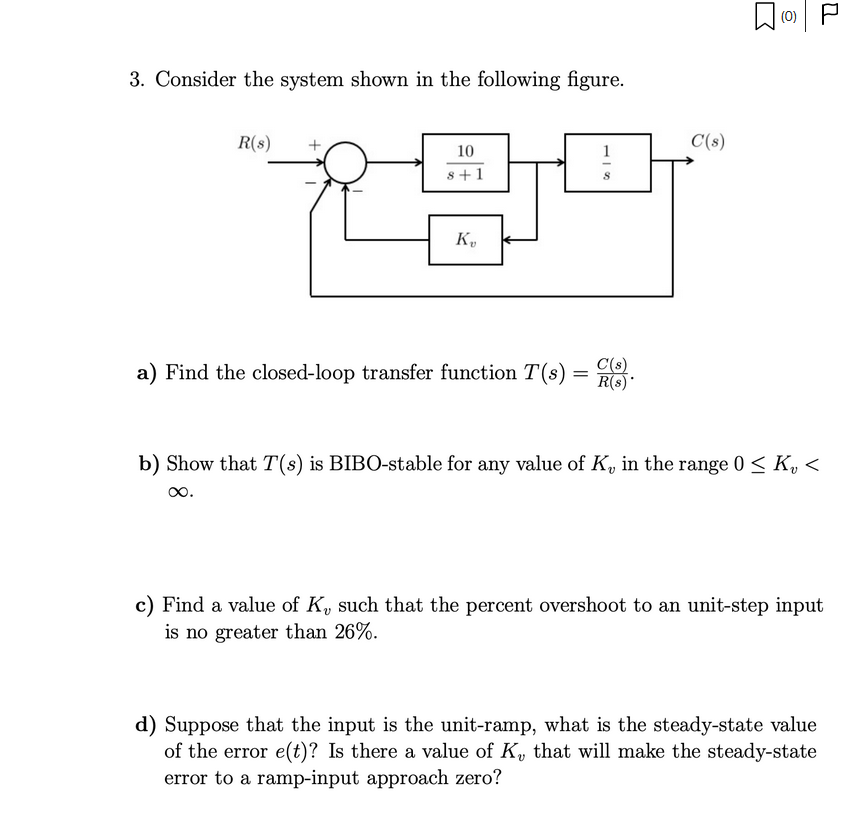 Solved 3. Consider the system shown in the following figure. | Chegg.com