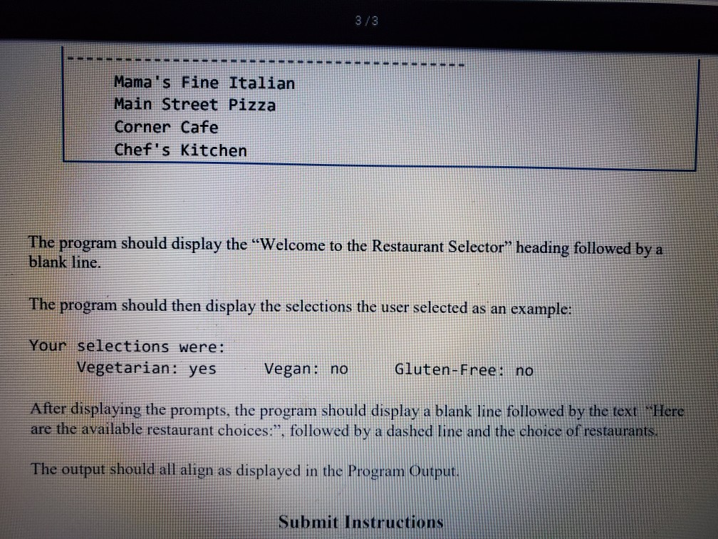 Solved Restaurant Selector You have a group of friends | Chegg.com