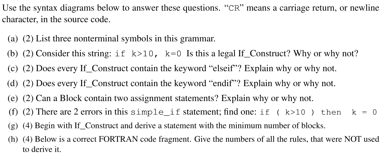 Solved Use the syntax diagrams below to answer these | Chegg.com