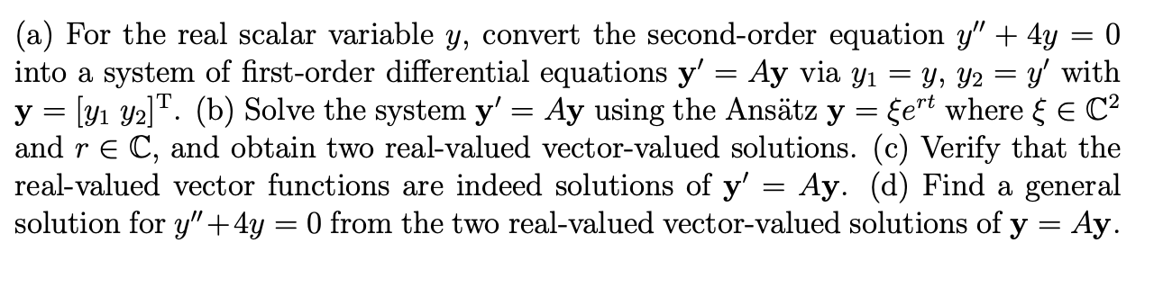 Solved = = = = = - (a) For the real scalar variable y, | Chegg.com