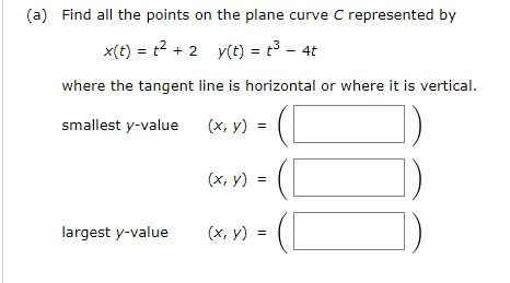 Solved (a) Find all the points on the plane curve C | Chegg.com