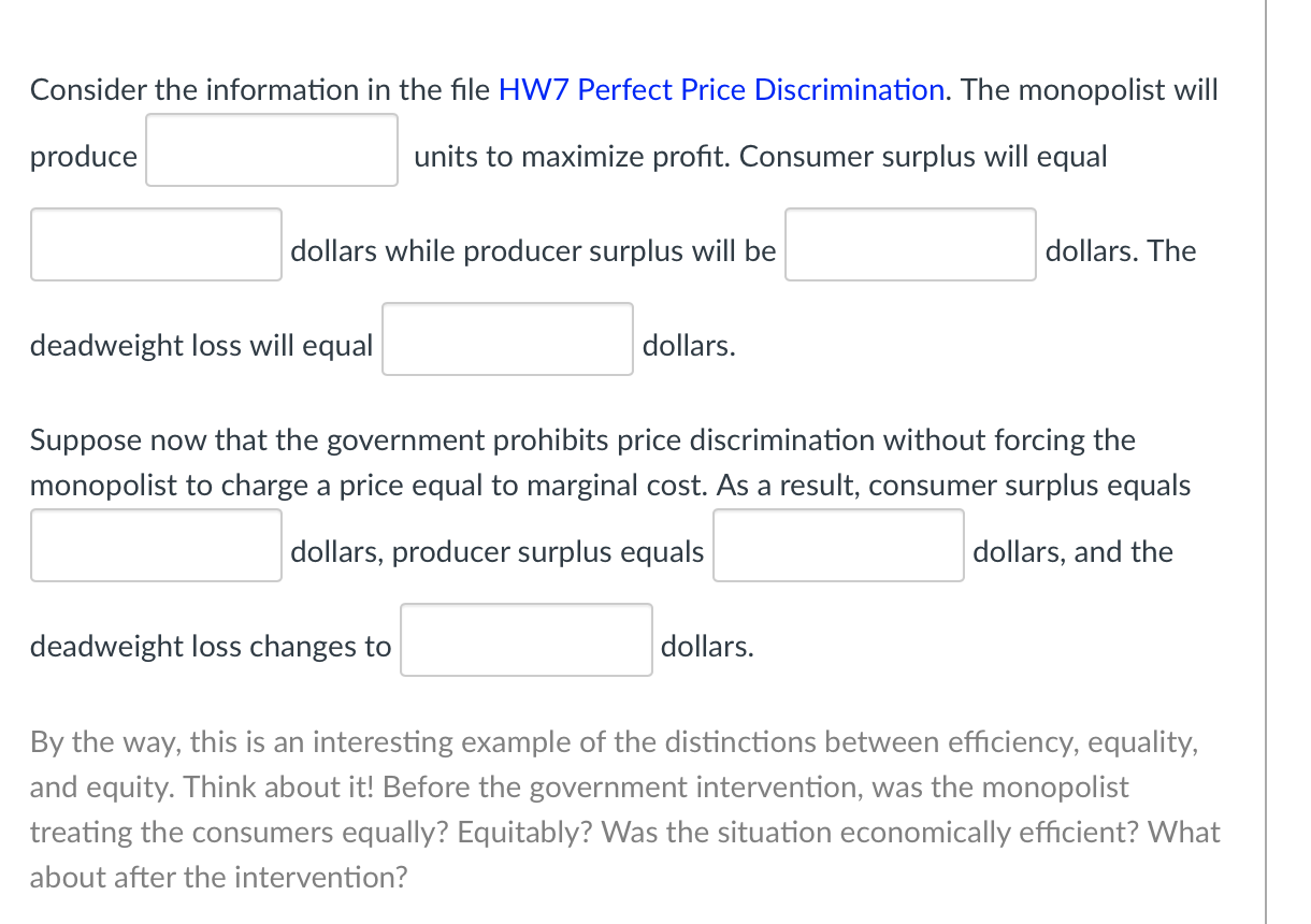 Solved Consider the information in the file HW7 ﻿Perfect | Chegg.com