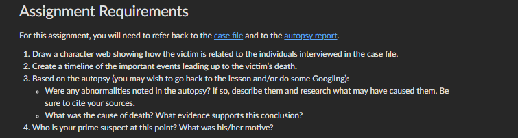 Solved Assignment Requirements For this assignment, you will | Chegg.com
