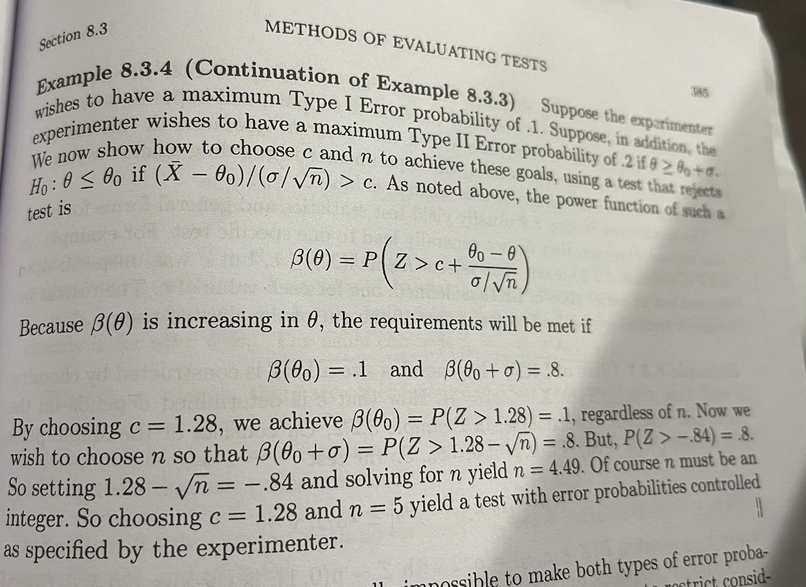 Solved Can someone explain where the c = 1.28 is derived | Chegg.com