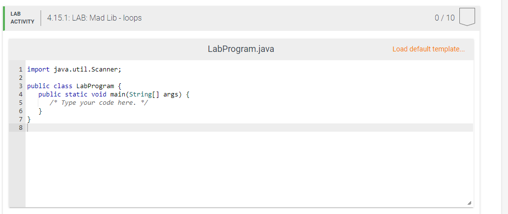 Solved 4.15 LAB: Mad Lib - loops Mad Libs are activities | Chegg.com