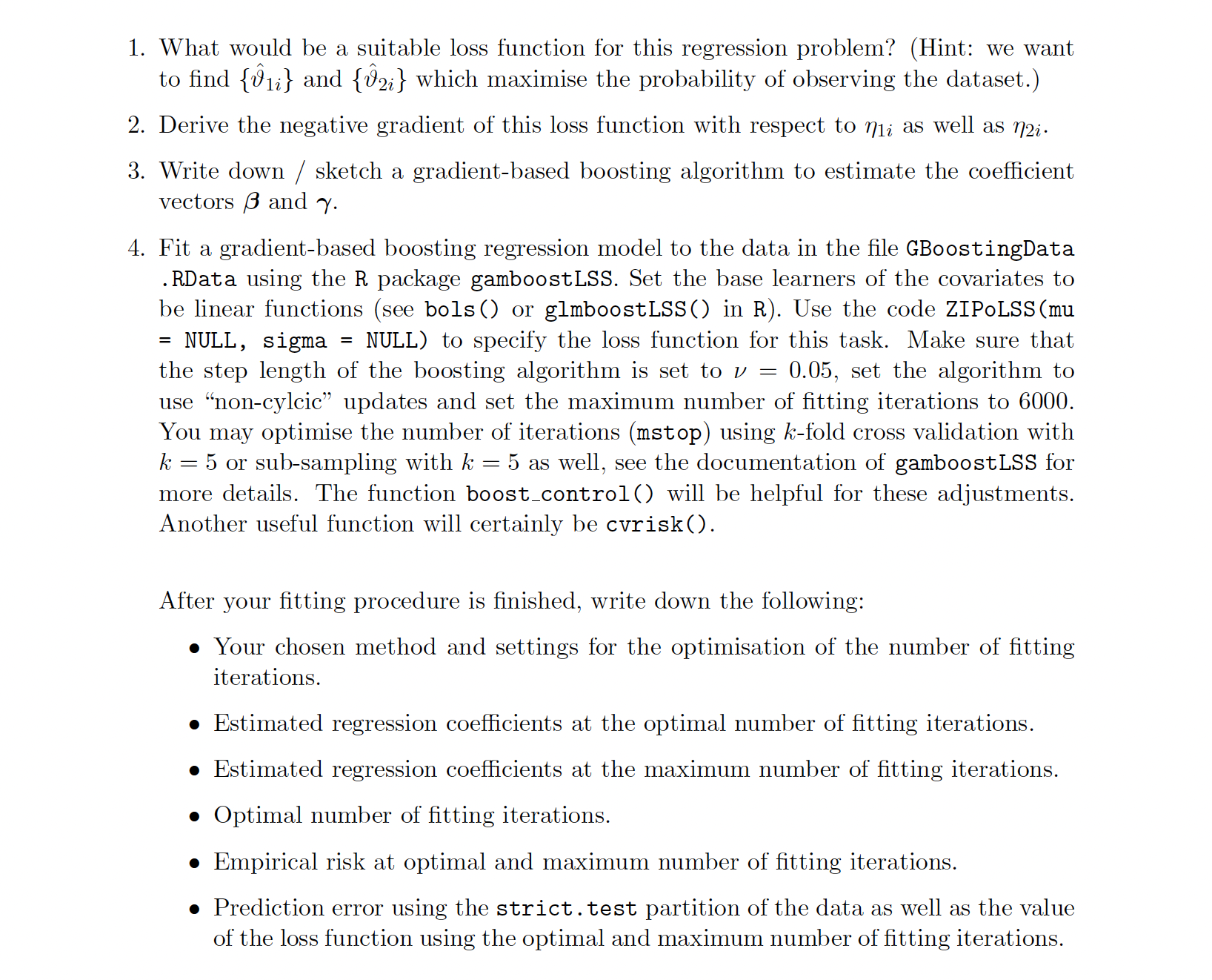 Solved Problem 1 Gradient boosting Consider the data | Chegg.com