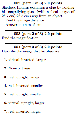 [Solved]: 002 (part 1 of 3 ) 2.0 points Sherlock Holmes exa