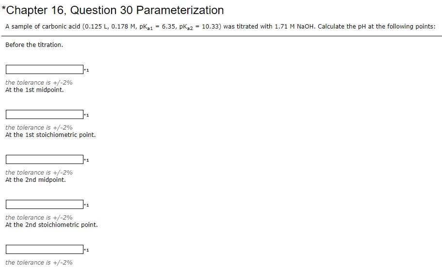 Solved *Chapter 16, Question 30 Parameterization A sample of | Chegg.com