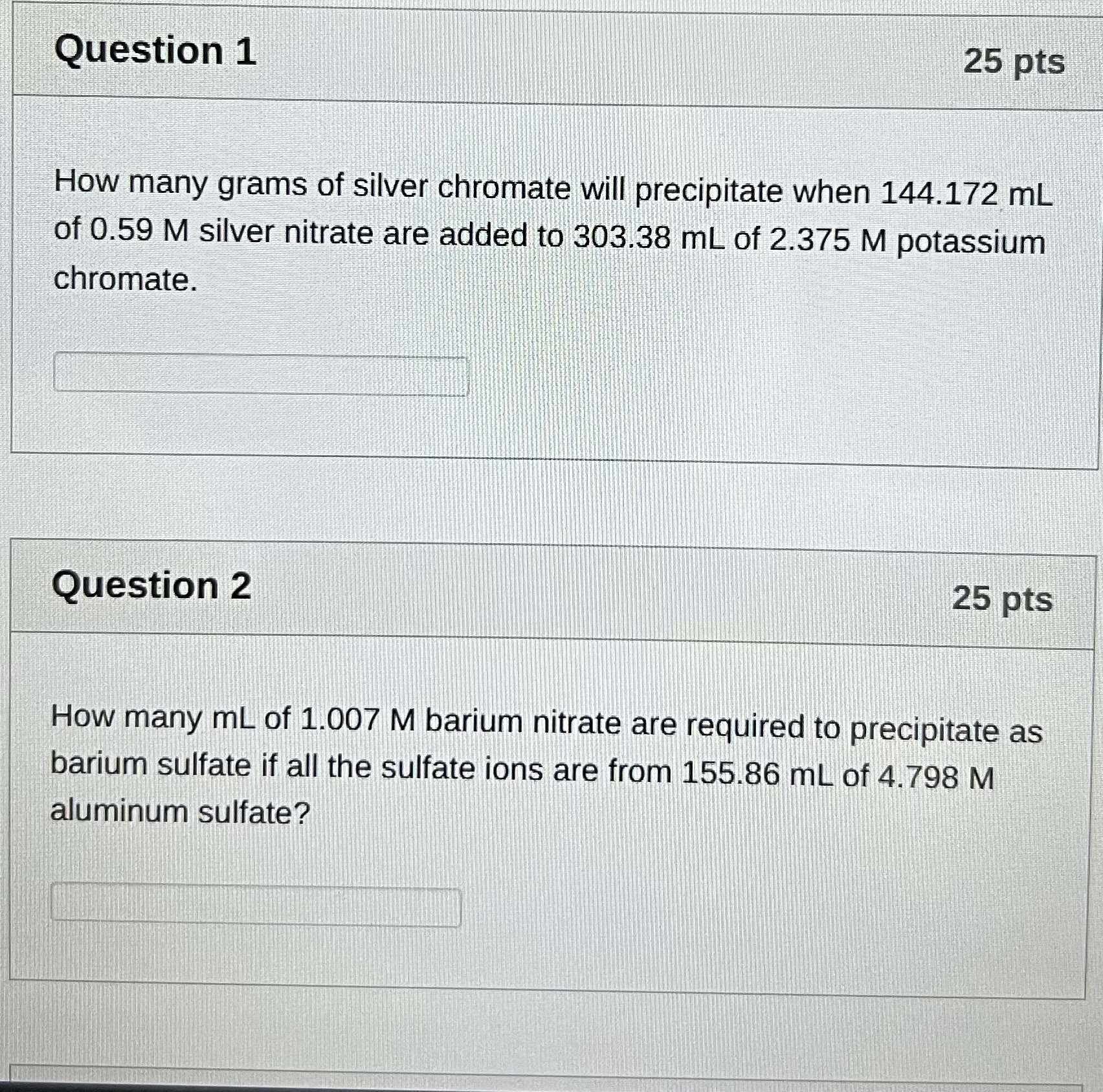 Solved How many grams of silver chromate will precipitate | Chegg.com
