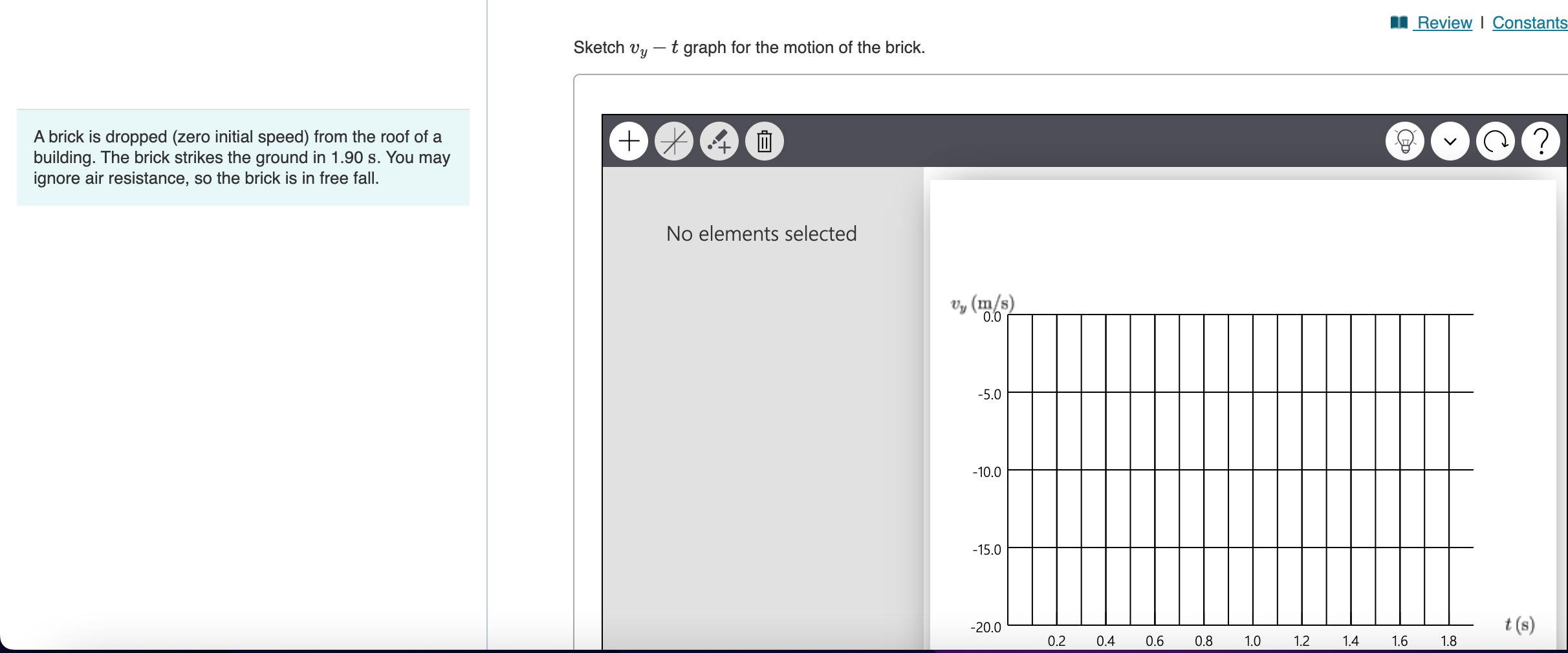 Solved Sketch vy−t graph for the motion of the brick. A | Chegg.com