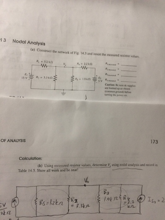 Solved 13 Nodal Analysis (a) Construct the network of Fig. | Chegg.com