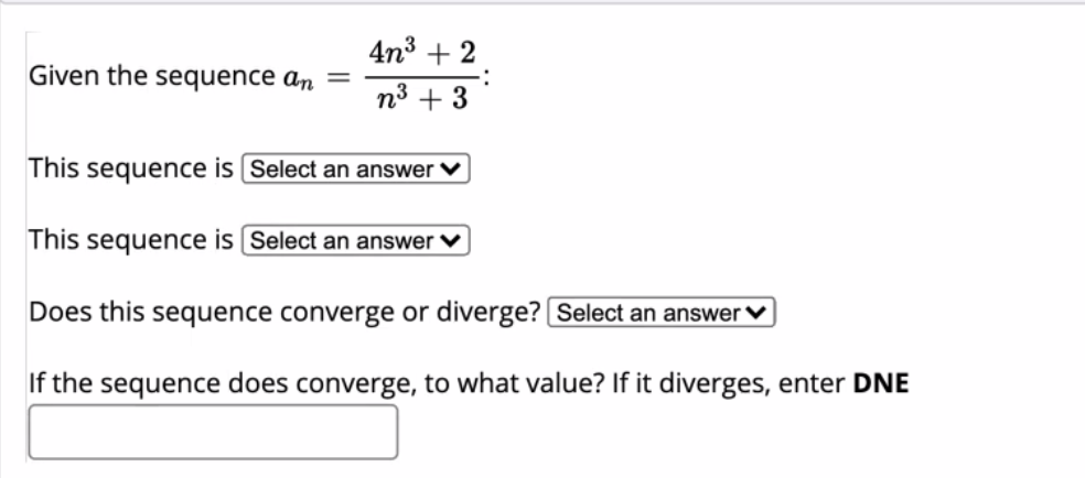 Solved The sequence is unbounded or bounded? The sequence is | Chegg.com