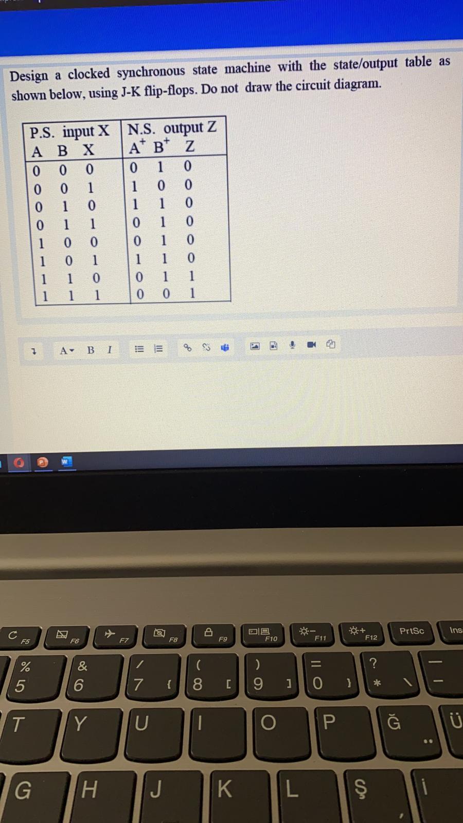 Solved Design a clocked synchronous state machine with the | Chegg.com