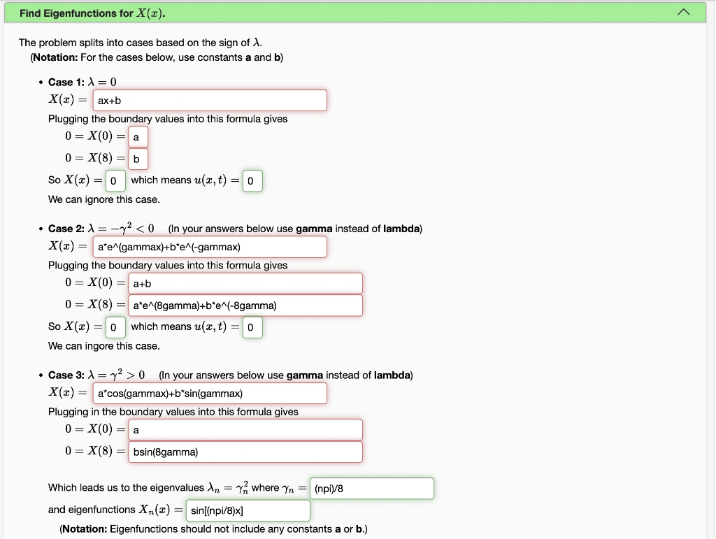 Solved In your answers below, for the variable type the word | Chegg.com