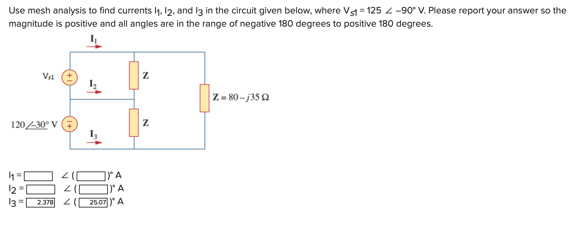 Solved Use mesh analysis to find currents I1,I2, and I3 in | Chegg.com