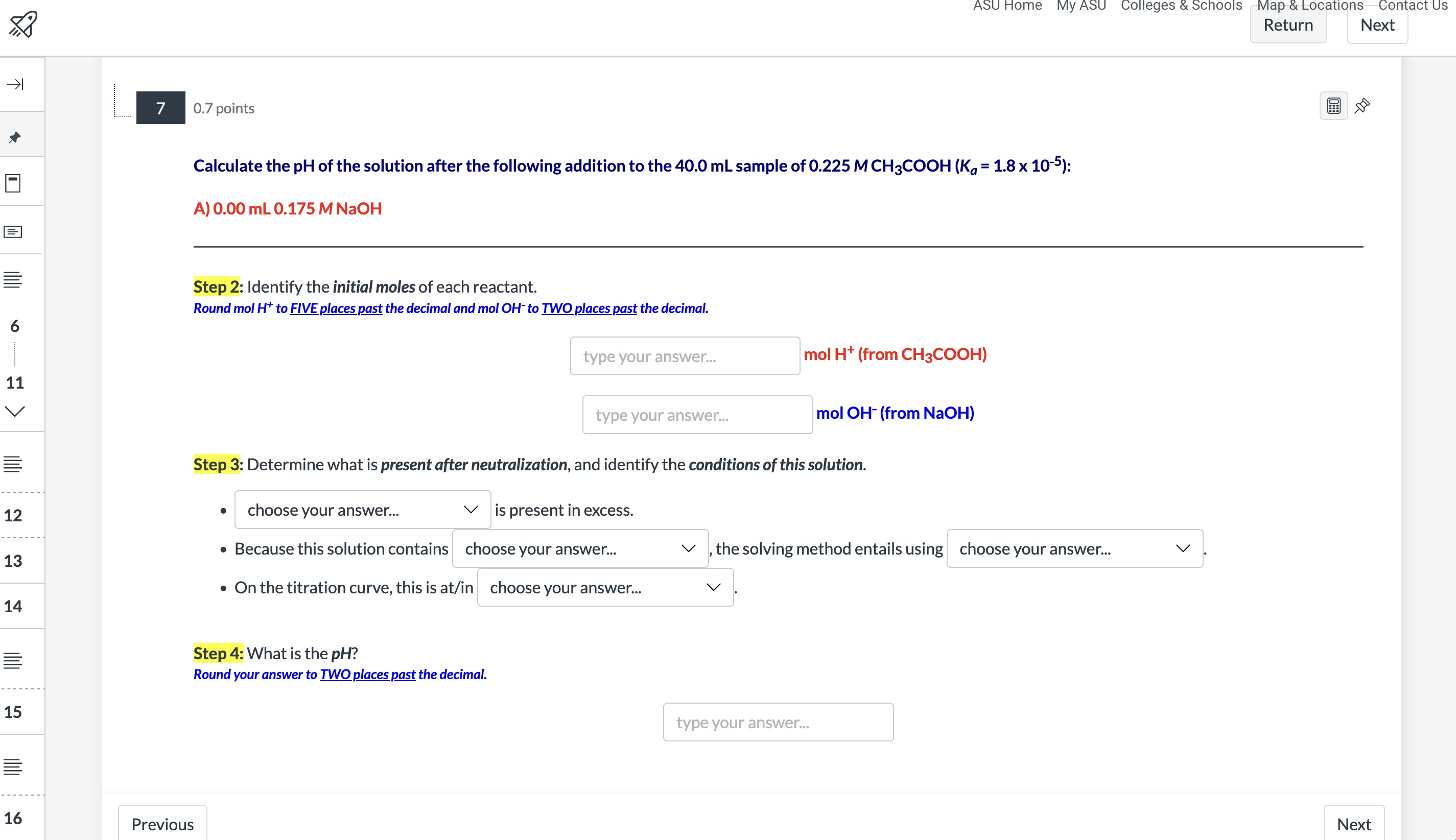 Solved Calculate the pH ﻿of the solution after the following | Chegg.com