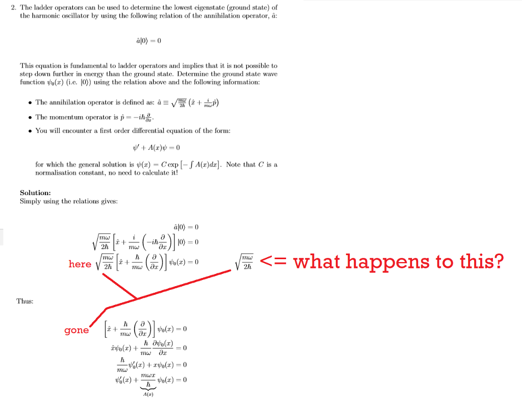 Solved 2. The ladder operators can be used to determine the | Chegg.com
