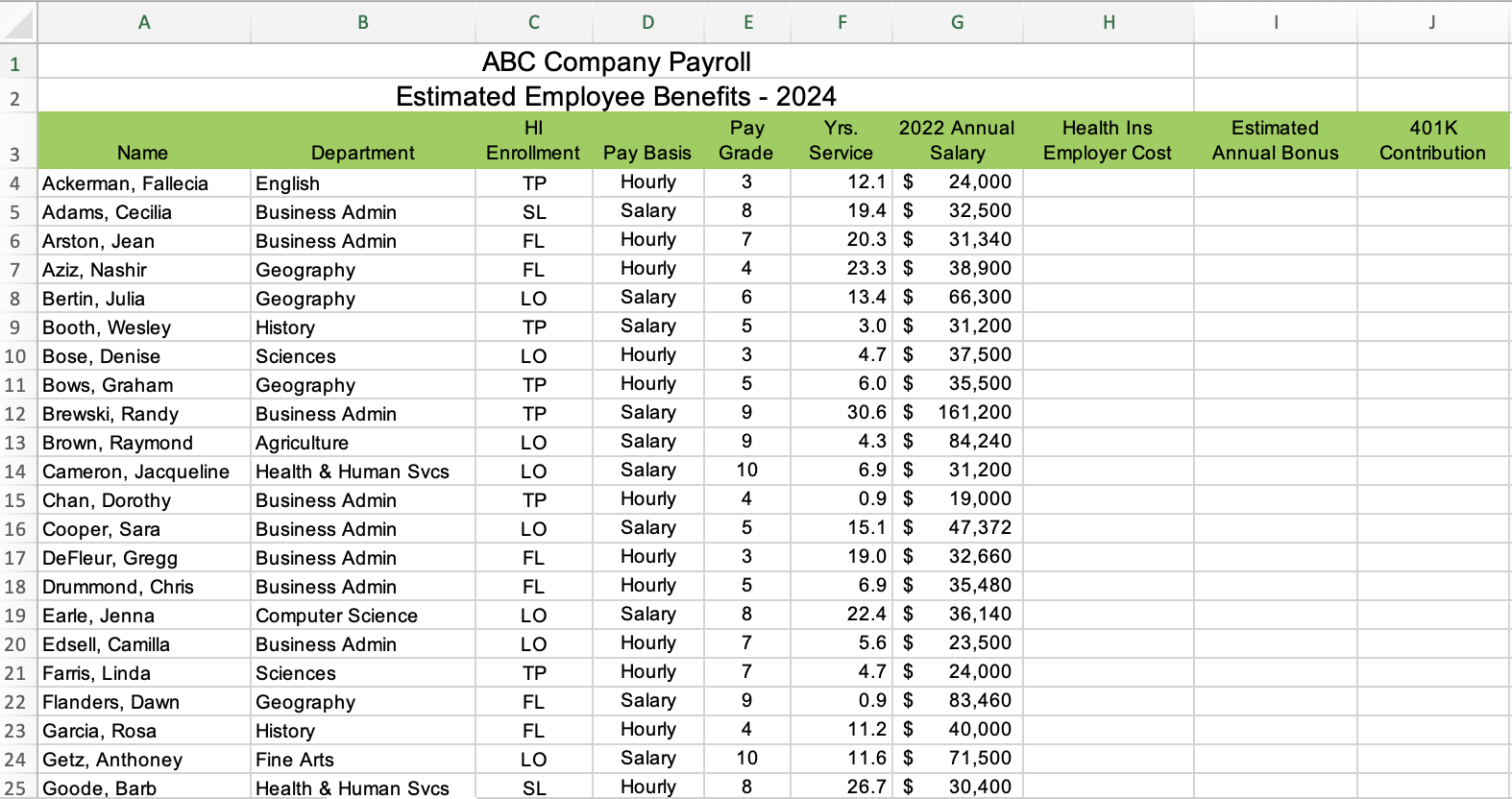 Solved - Write a formula (in column H) using the VLOOKUP() | Chegg.com