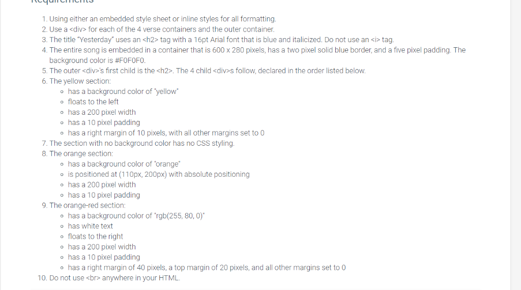 Solved 59 Lab Css Practice You Are To Create A Web Page 1675