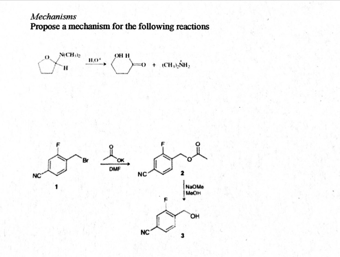 Solved Mechanisms Propose a mechanism for the following | Chegg.com