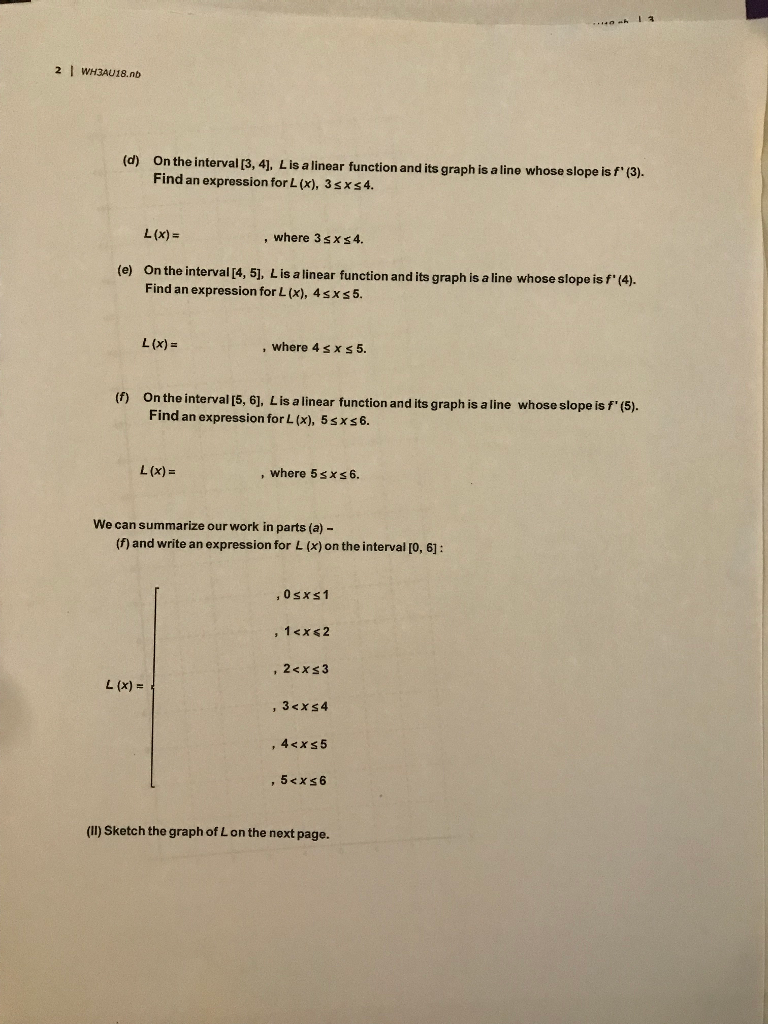 Solved NAME :- MATH 1151 AUTUMN 18 WRITTEN HOMEWORK 3 | Chegg.com