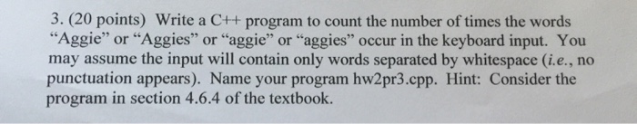 Solved Write a C++ program to count the number of times the | Chegg.com