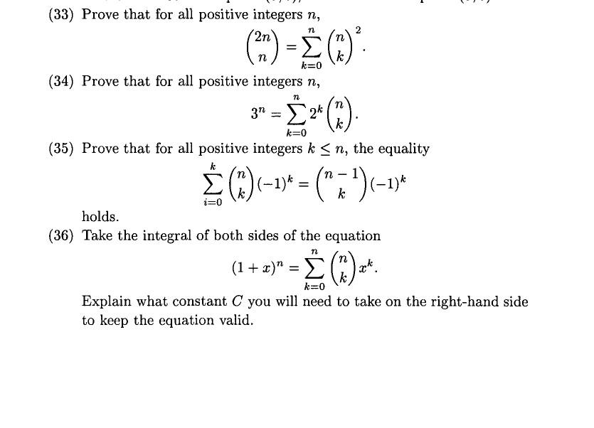 Solved (33) Prove that for all positive integers n, | Chegg.com