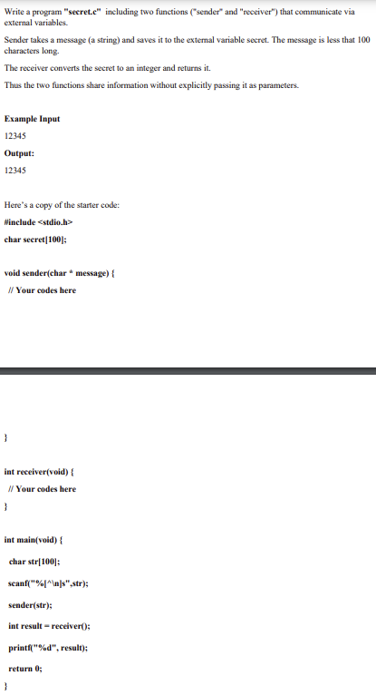Solved You shouldn't use and atoi()function. | Chegg.com
