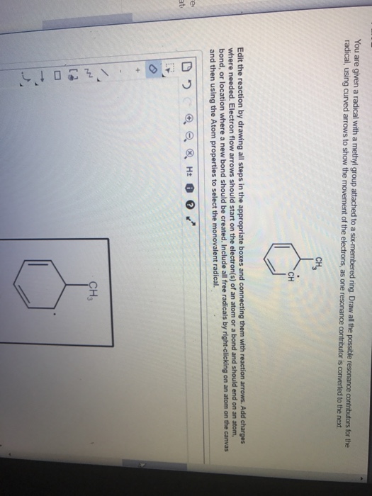 Solved You are given a radical with a methyl group attached | Chegg.com