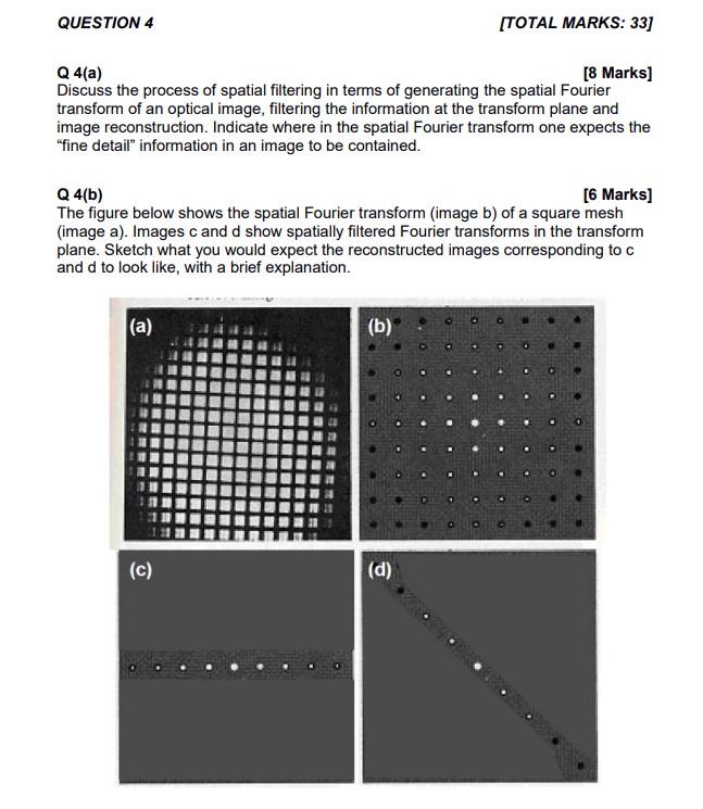 Solved Q 4(a) [8 Marks] Discuss the process of spatial | Chegg.com