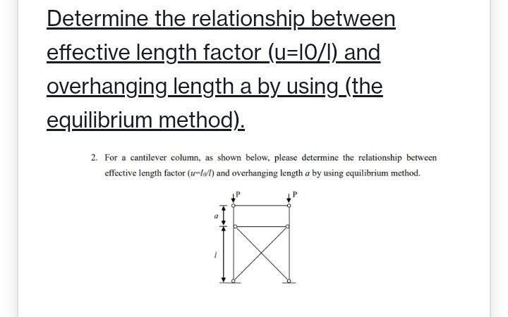 Solved Determine the relationship between effective length | Chegg.com
