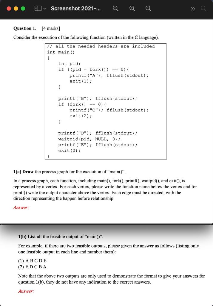 Solved Screenshot 2021-... a Question 1. [4 marks] Consider | Chegg.com