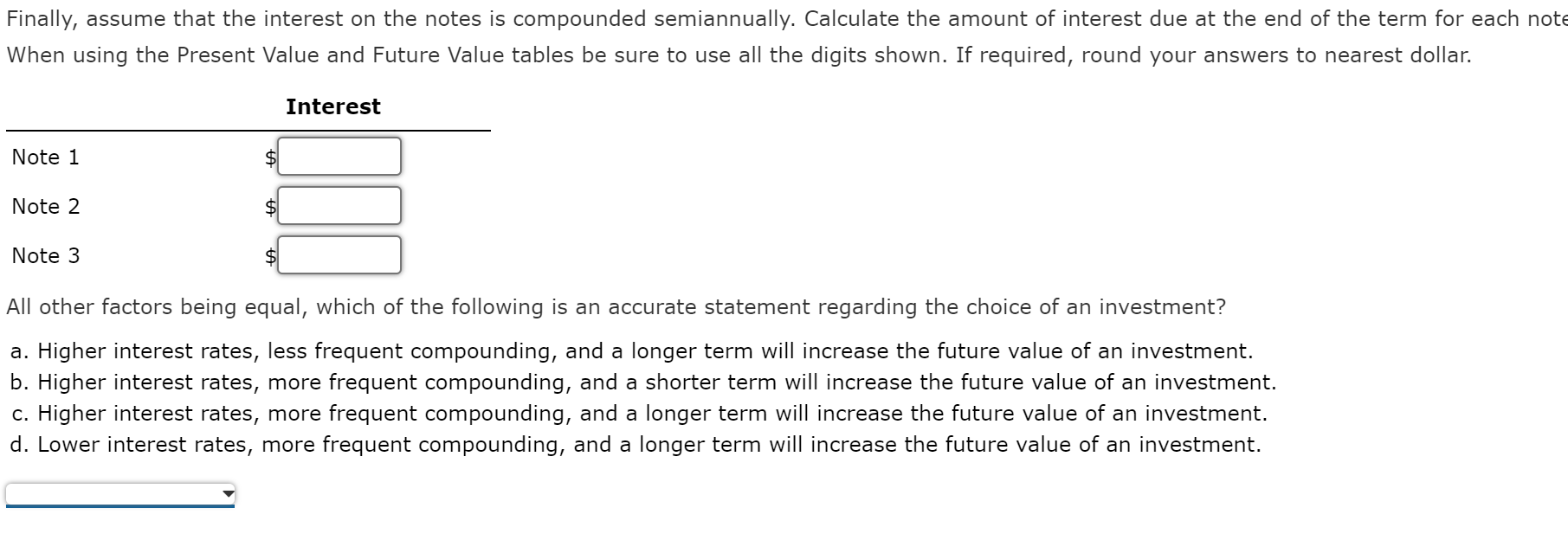 Solved Simple versus Compound Interest For each of the | Chegg.com