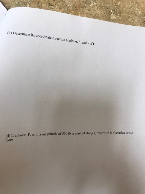 Solved 5 A Express The Position Vector R In The Above