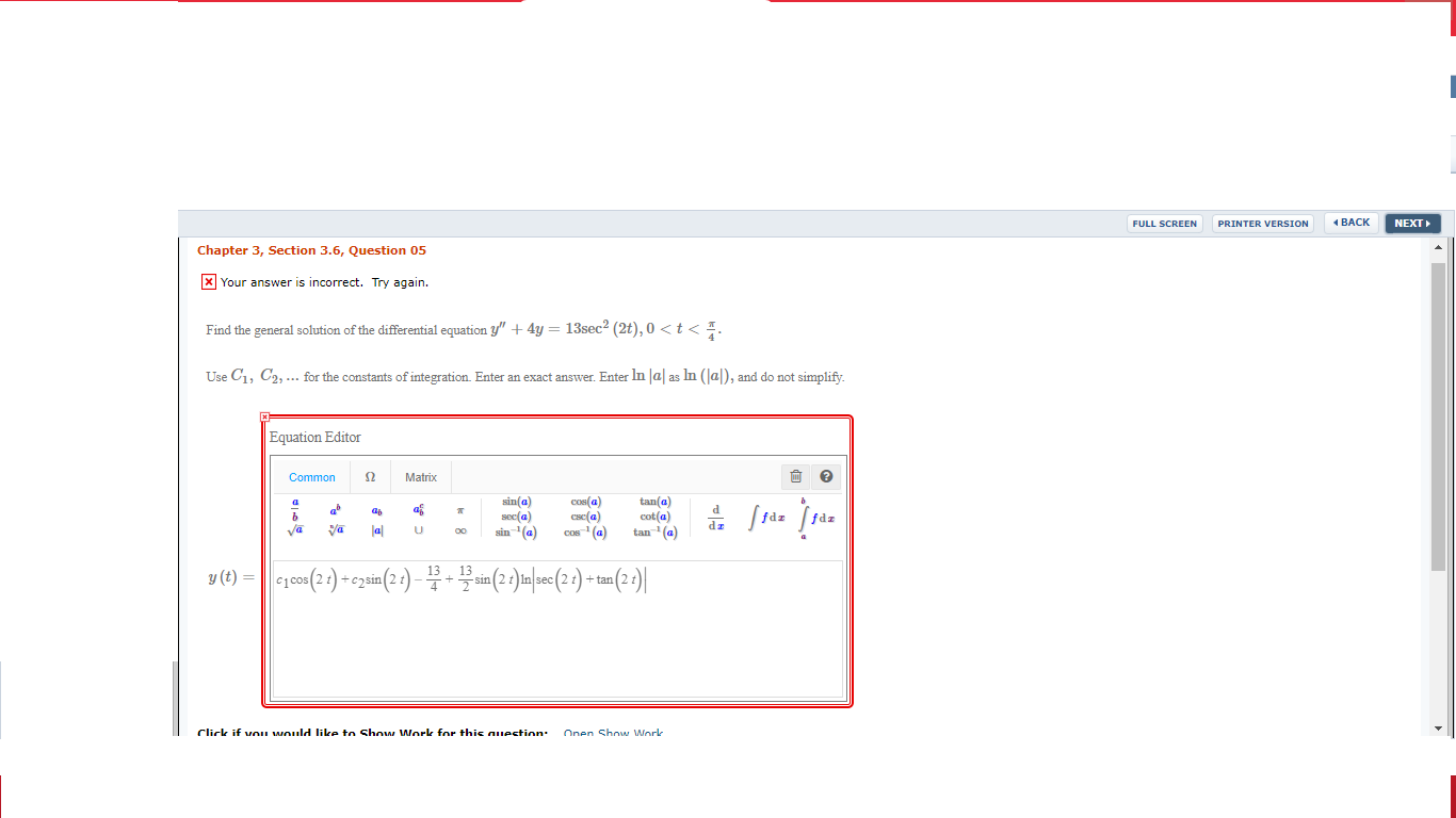 Solved FULL SCREEN PRINTER VERSION BACK NEXT Chapter 3, | Chegg.com