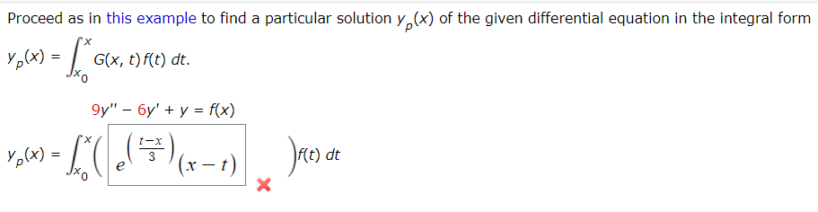 Solved Proceed as in this example to find a particular | Chegg.com