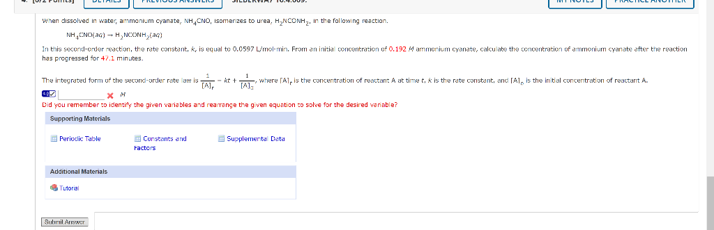 Solved When dissolved in water, ammonium cyanate, NH4CNO, | Chegg.com