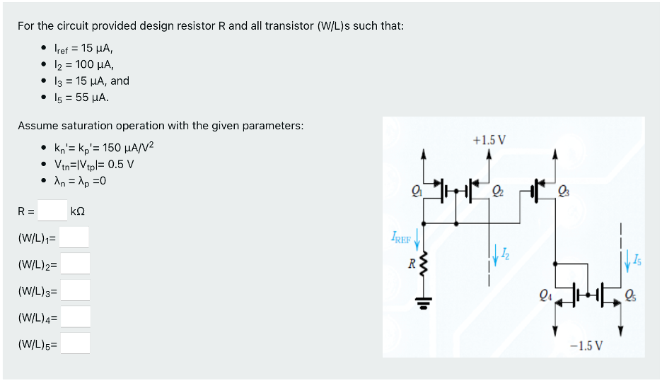 Solved For the circuit provided design resistor R and all | Chegg.com