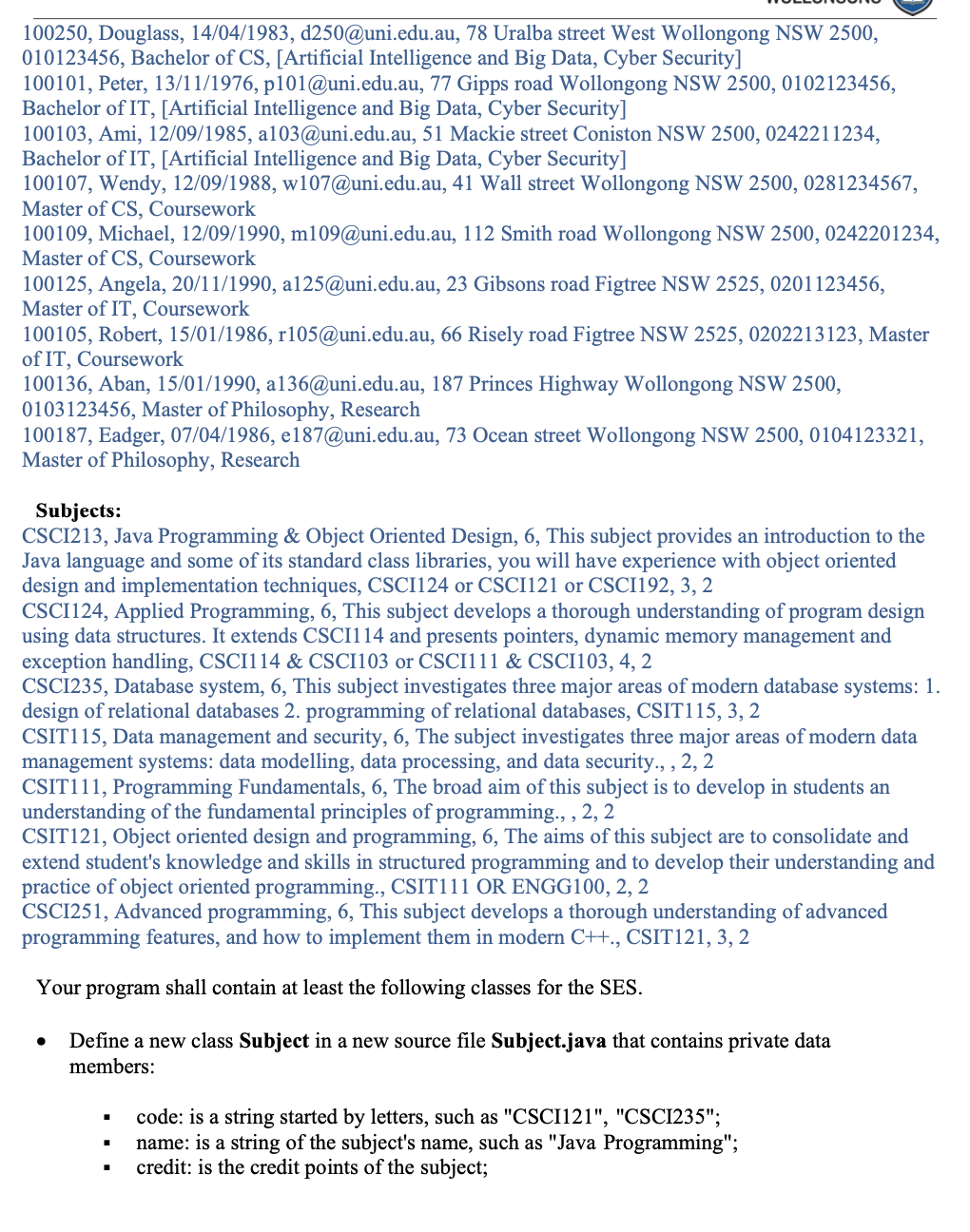 Solved General Requirements: - You should create your | Chegg.com