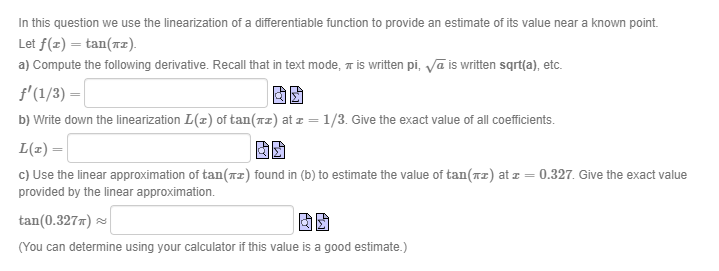 Solved In this question we use the linearization of a | Chegg.com