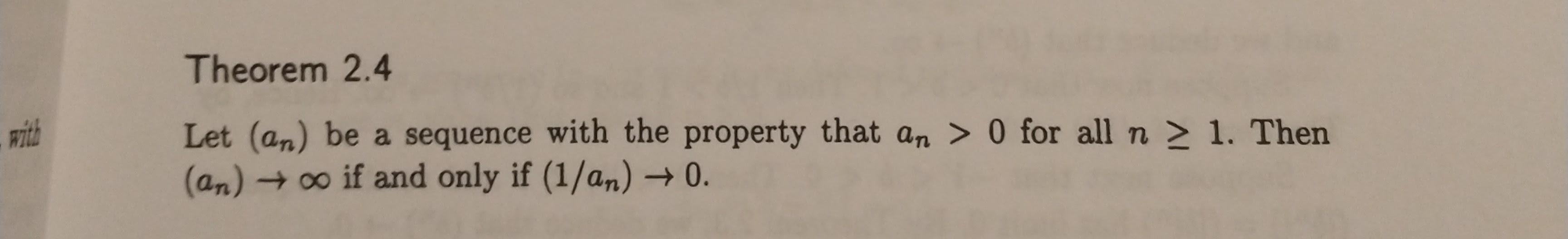Solved 2.3-A1. Prove that if (an) is an unbounded, | Chegg.com
