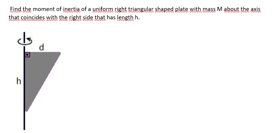 Solved Find the moment of inertia of a uniform right | Chegg.com
