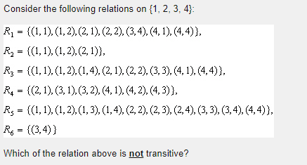 Solved Consider these relations on the set of integers | Chegg.com