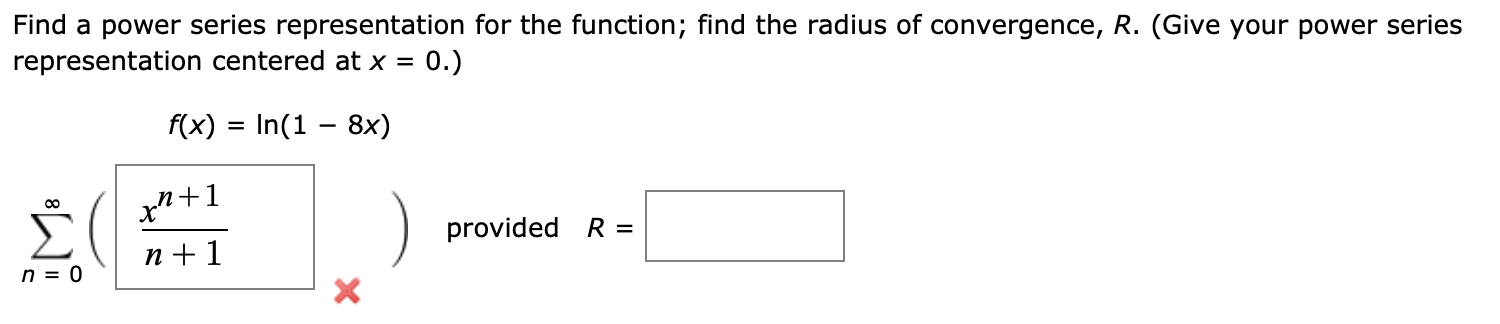 Solved Find a power series representation for the function; | Chegg.com