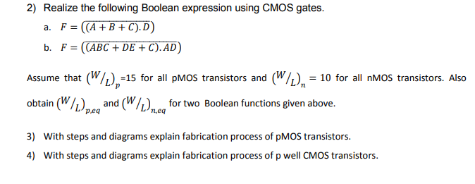 Solved 2) Realize the following Boolean expression using | Chegg.com
