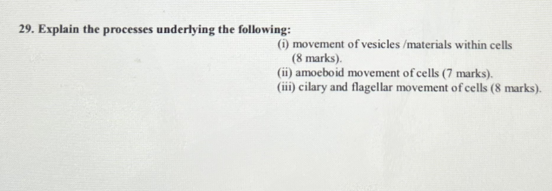 Solved Explain the processes underlying the following:(i) | Chegg.com
